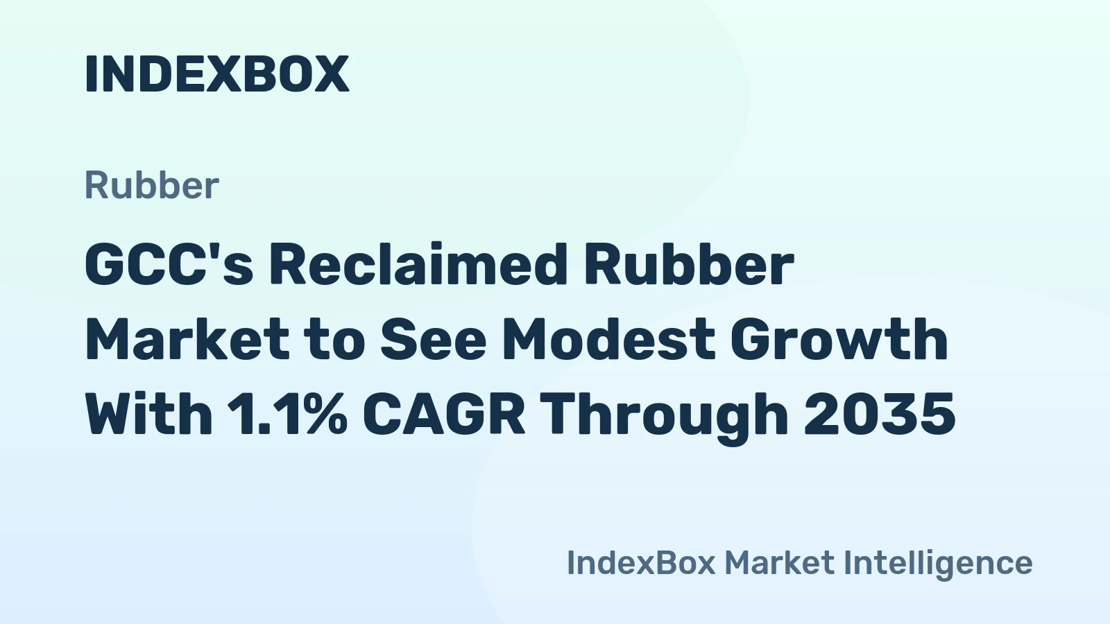 GCC's Reclaimed Rubber Market to See Modest Growth With 1.1% CAGR Through 2035