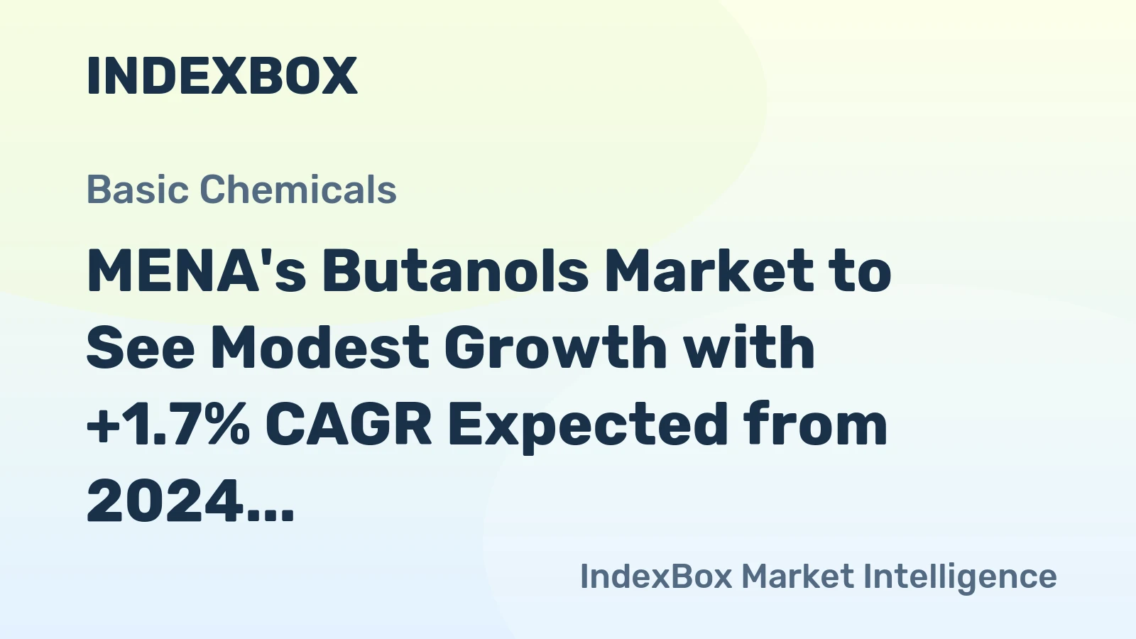 MENA's Butanols Market to See Modest Growth with +1.7% CAGR Expected from 2024 to 2035