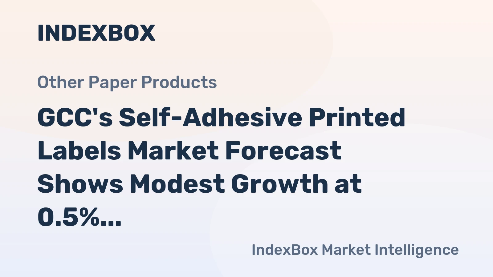 GCC's Self-Adhesive Printed Labels Market Forecast Shows Modest Growth at 0.5% CAGR Through 2035