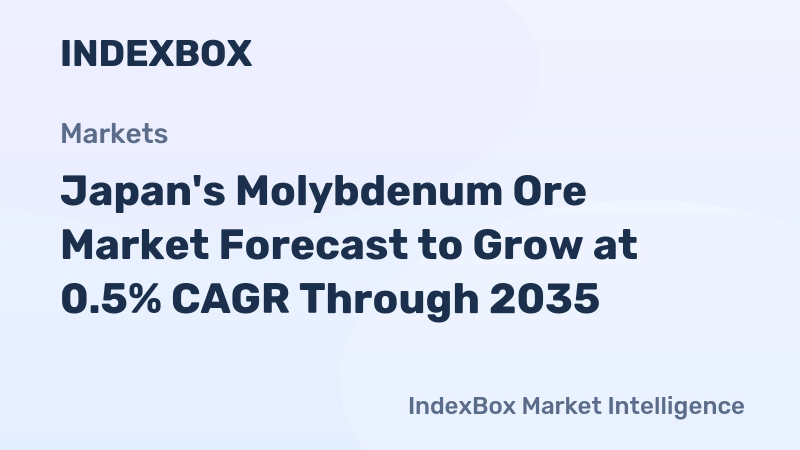Japan's Molybdenum Ore Market Forecast to Grow at 0.5% CAGR Through 2035