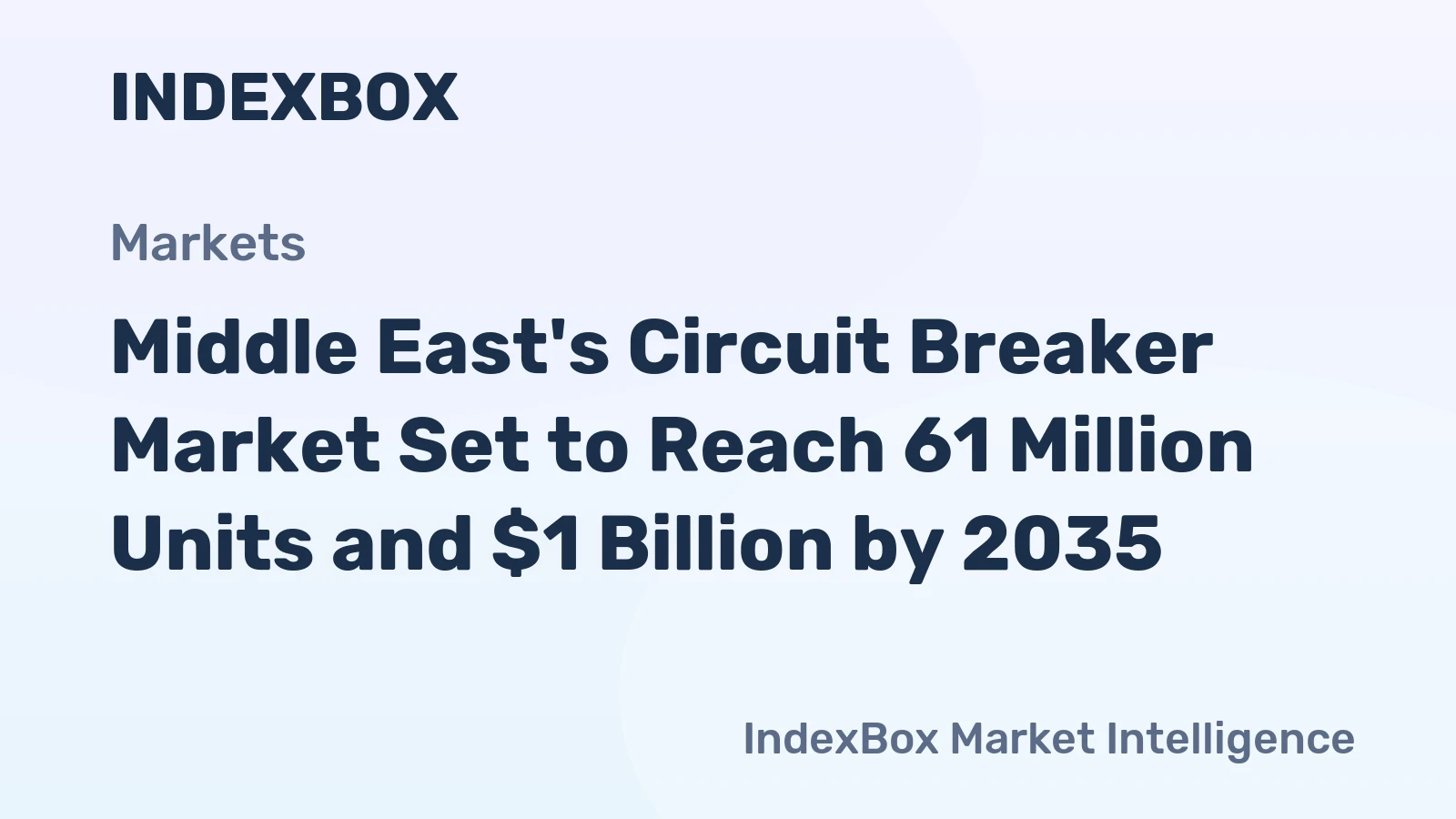 Middle East's Circuit Breaker Market Set to Reach 61 Million Units and $1 Billion by 2035
