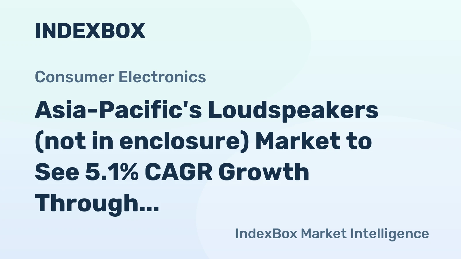 Asia-Pacific's Loudspeakers (not in enclosure) Market to See 5.1% CAGR Growth Through 2035