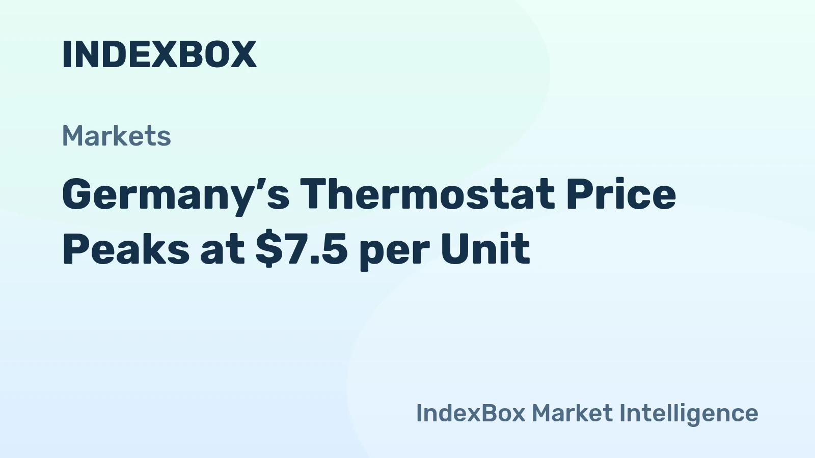 Germany’s Thermostat Price Peaks at $7.5 per Unit