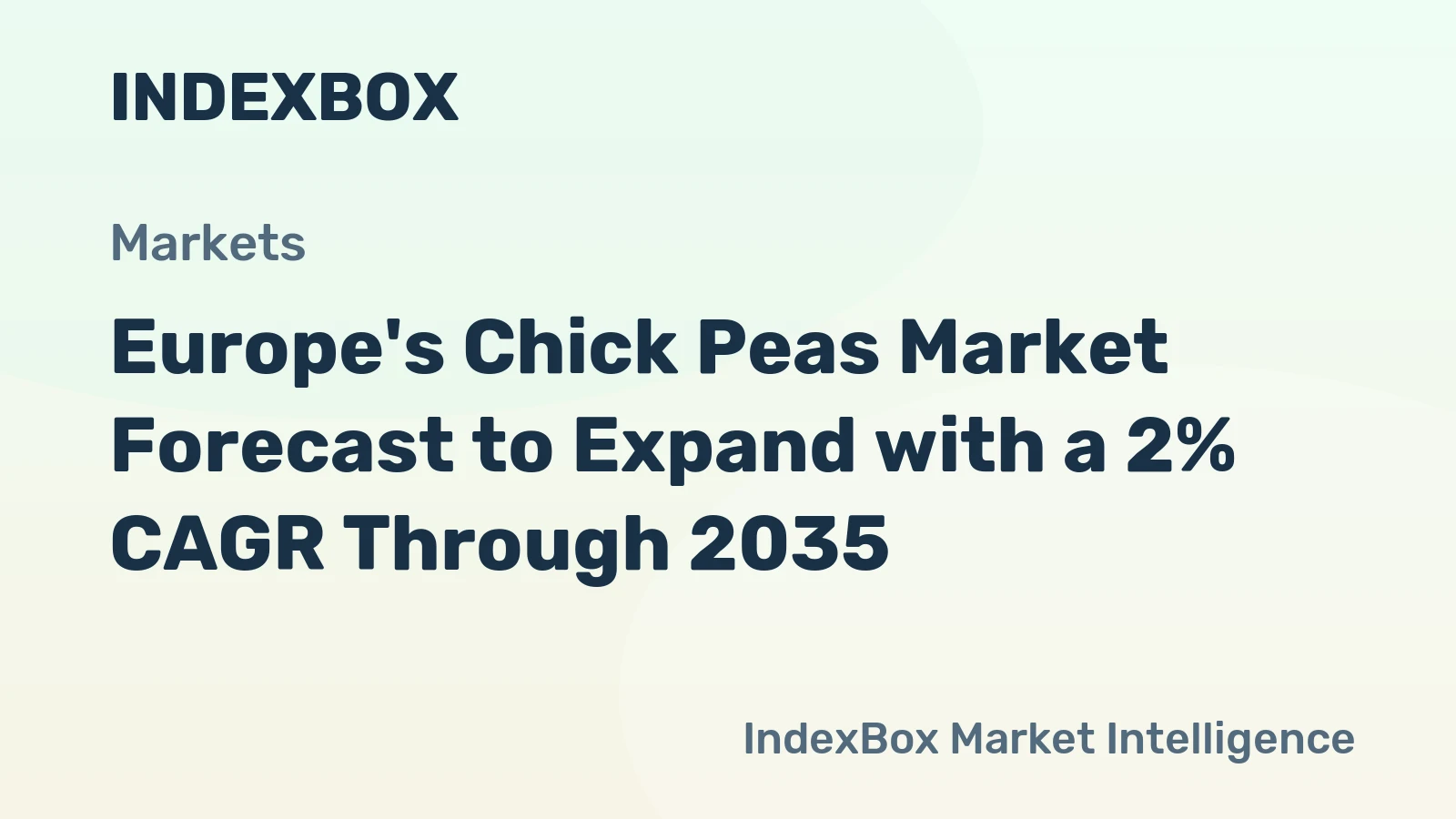 Europe's Chick Peas Market Forecast to Expand with a 2% CAGR Through 2035