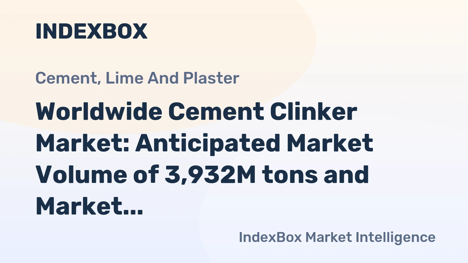 Worldwide Cement Clinker Market: Anticipated Market Volume of 3,932M tons and Market Value of $235.9B by 2035