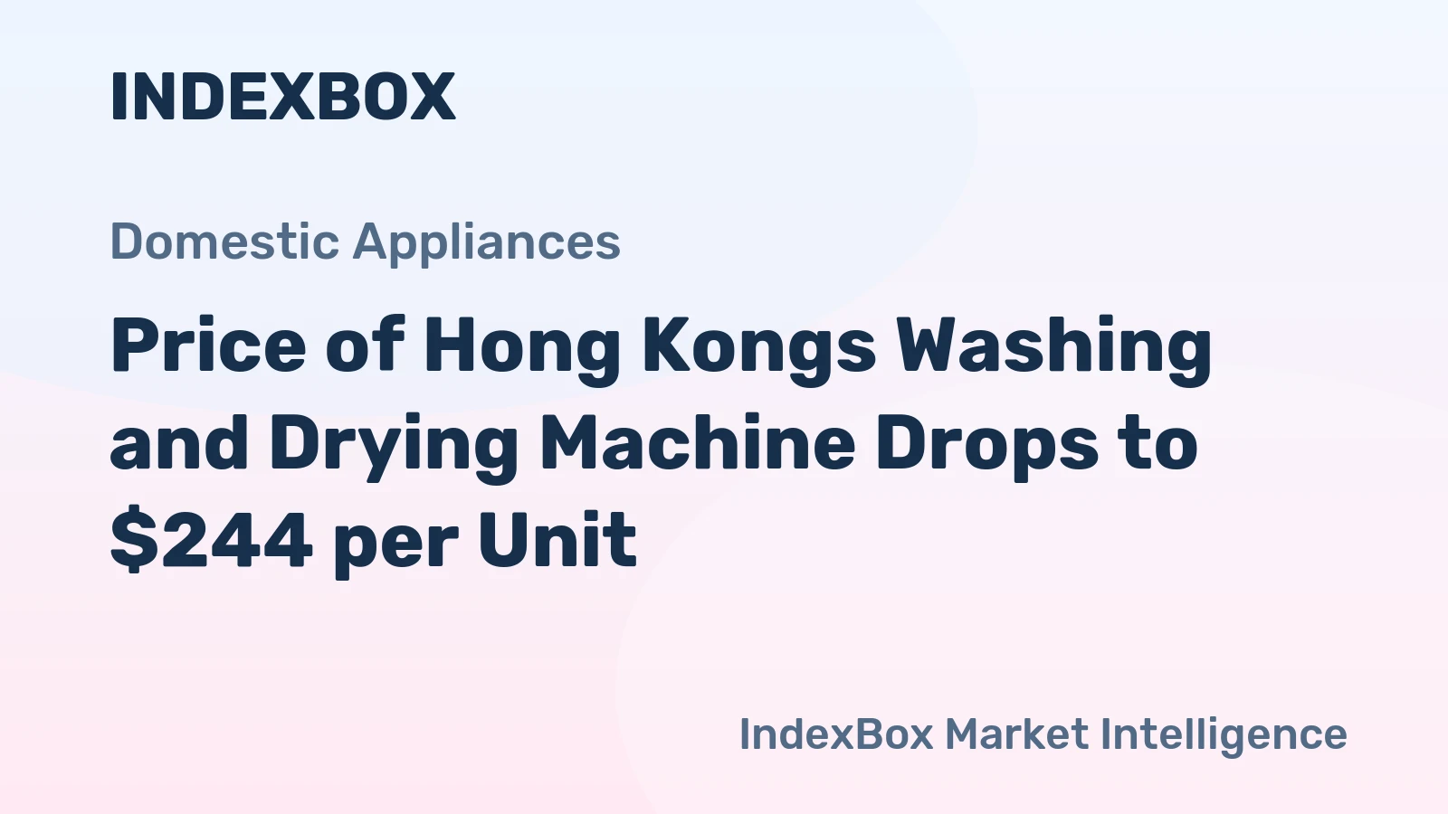 Price of Hong Kongs Washing and Drying Machine Drops to $244 per Unit