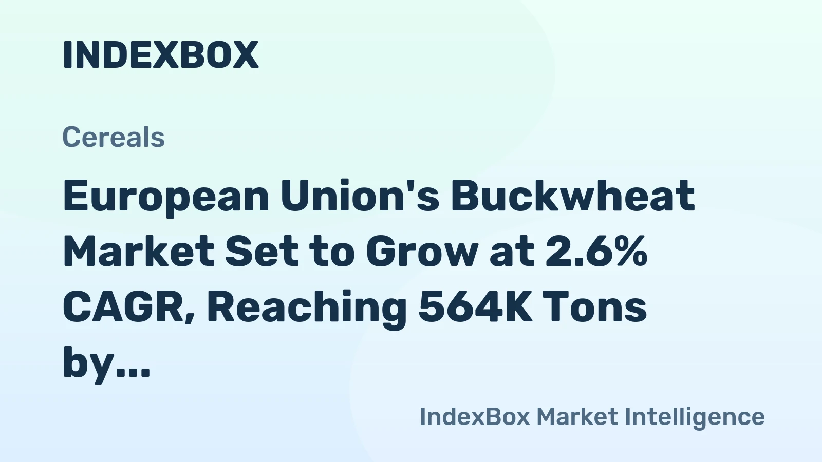 European Union's Buckwheat Market Set to Grow at 2.6% CAGR, Reaching 564K Tons by 2035