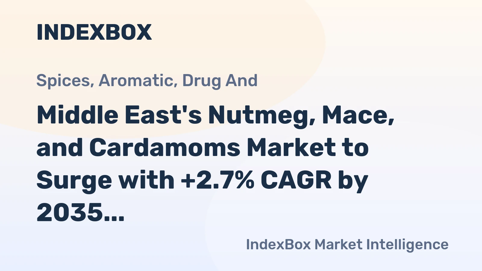 Middle East's Nutmeg, Mace, and Cardamoms Market to Surge with +2.7% CAGR by 2035