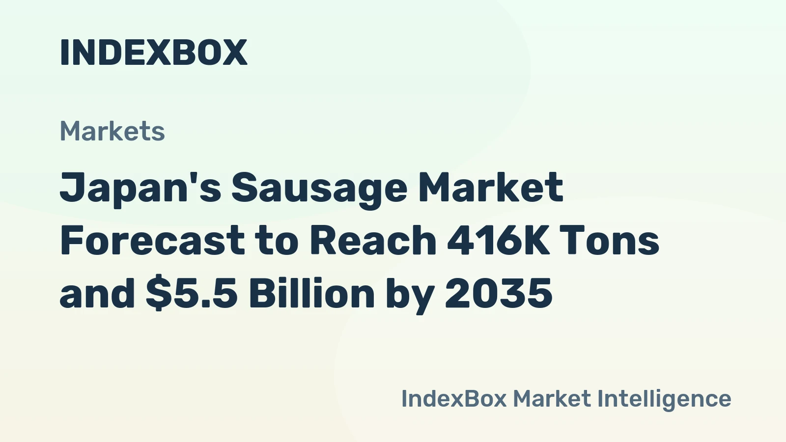 Japan's Sausage Market Forecast to Reach 416K Tons and $5.5 Billion by 2035