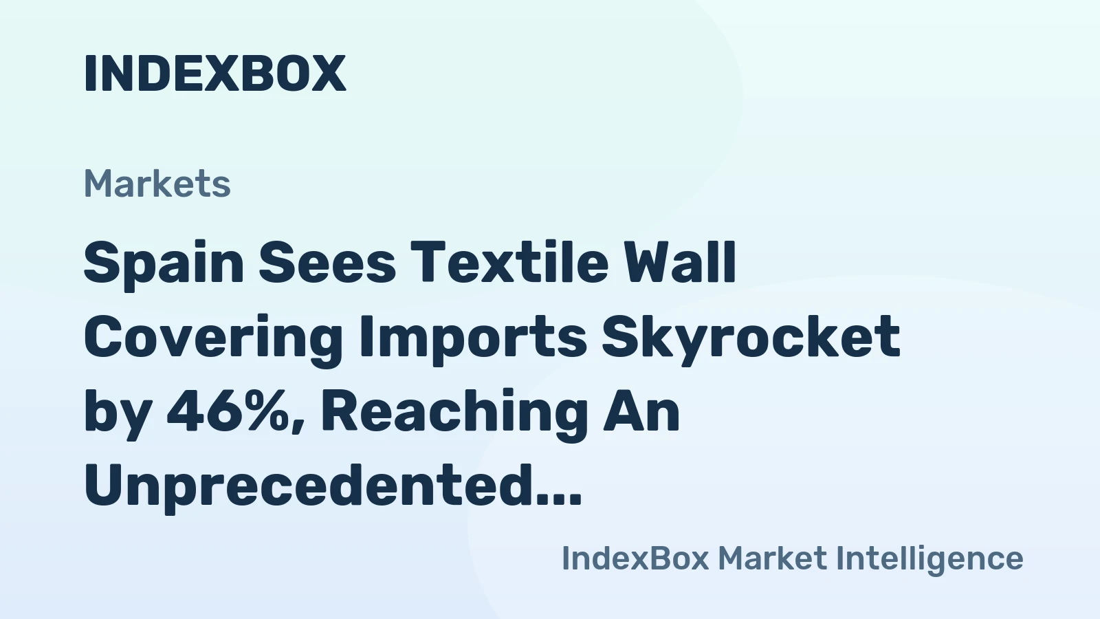 Spain Sees Textile Wall Covering Imports Skyrocket by 46%, Reaching An Unprecedented $5.1 Million in 2024