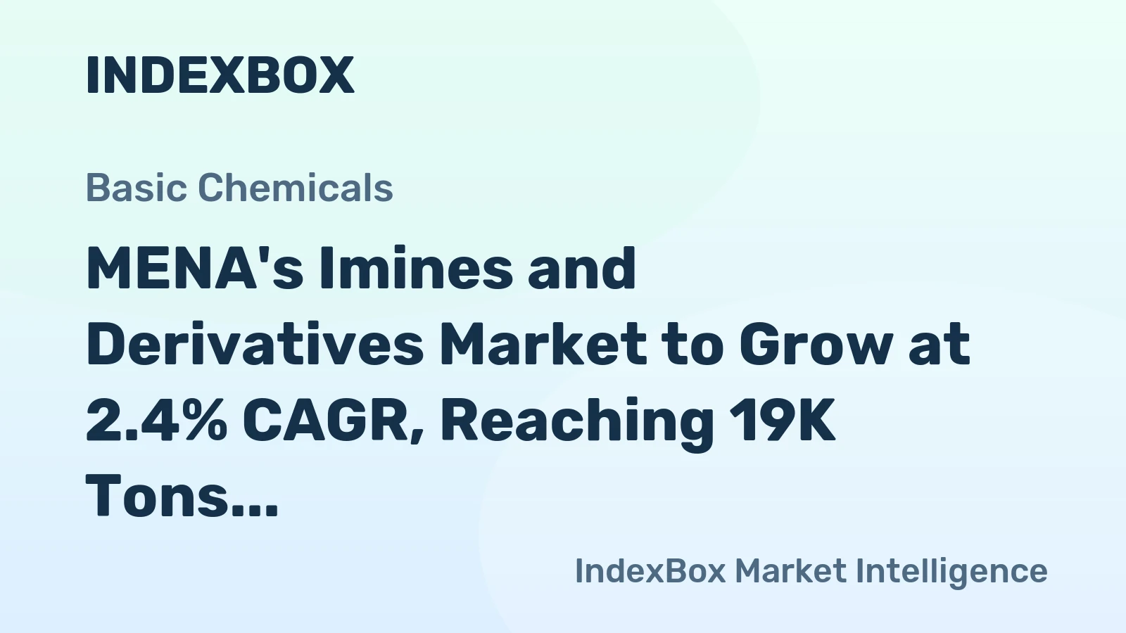 MENA's Imines and Derivatives Market to Grow at 2.4% CAGR, Reaching 19K Tons by 2035