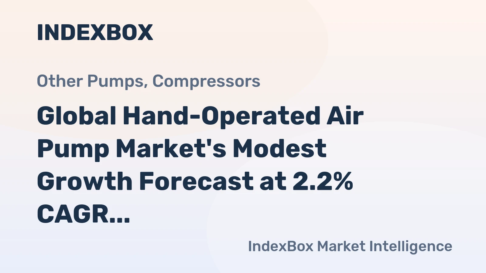 Global Hand-Operated Air Pump Market's Modest Growth Forecast at 2.2% CAGR
