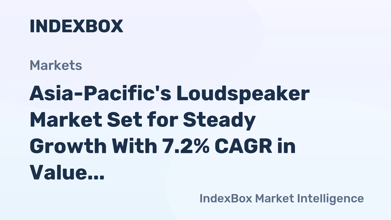 Asia-Pacific's Loudspeaker Market Set for Steady Growth With 7.2% CAGR in Value Through 2035