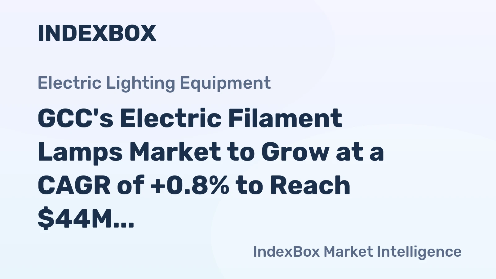 GCC's Electric Filament Lamps Market to Grow at a CAGR of +0.8% to Reach $44M by 2035