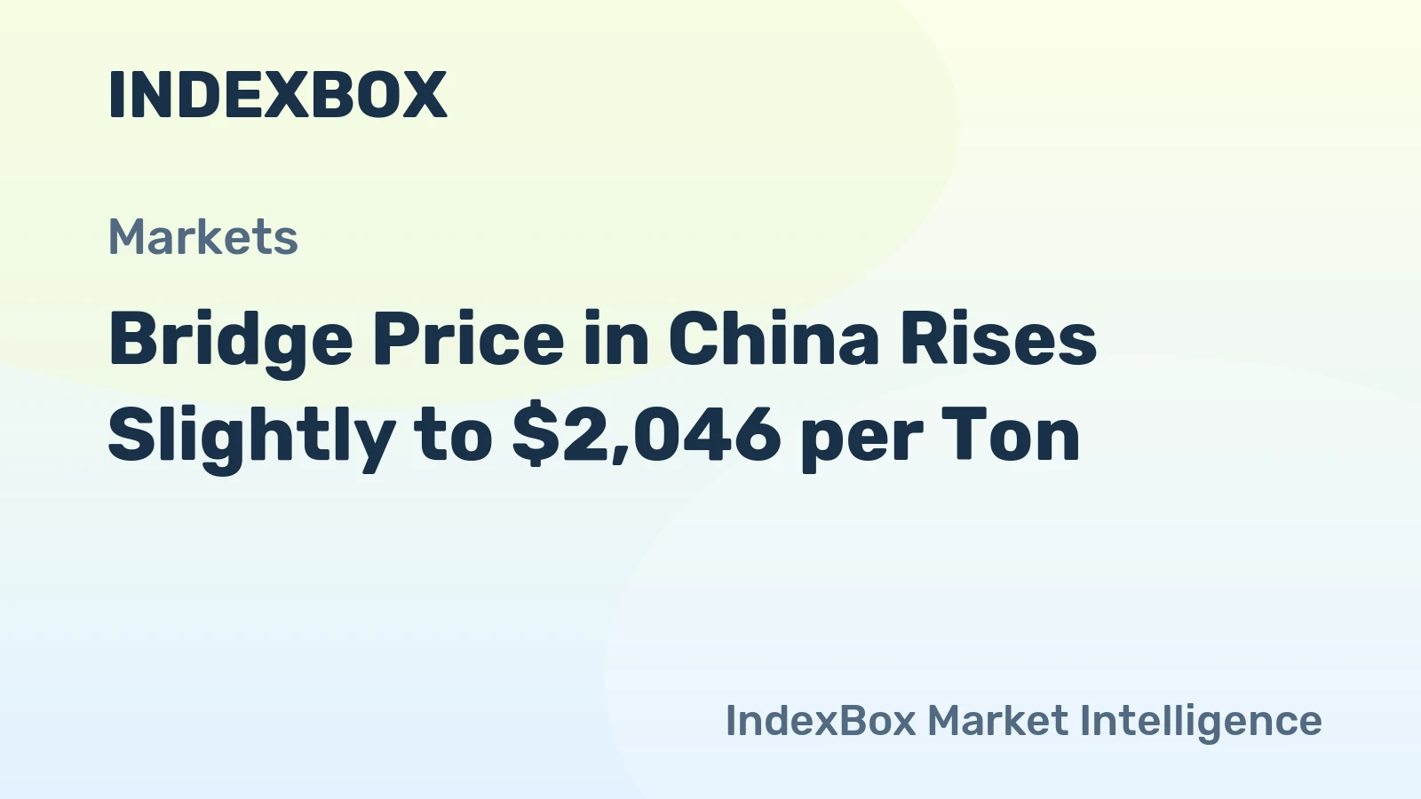 Bridge Price in China Rises Slightly to $2,046 per Ton