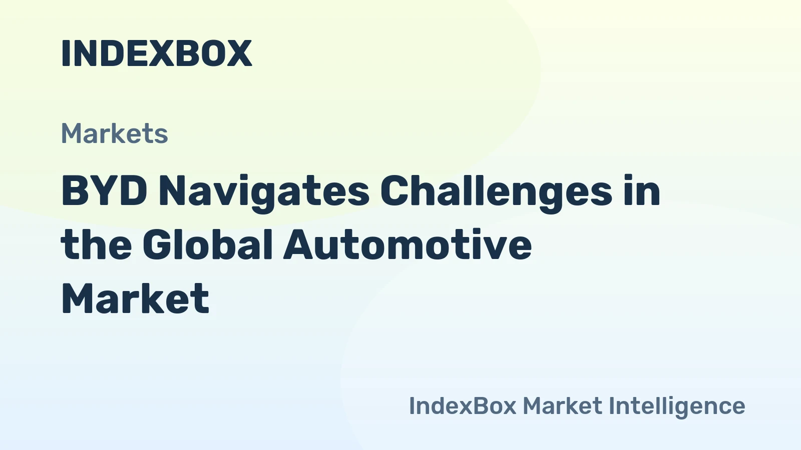 BYD Navigates Challenges in the Global Automotive Market