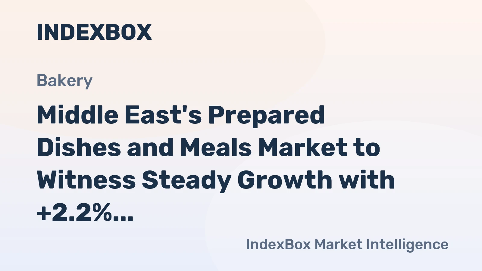 Middle East's Prepared Dishes and Meals Market to Witness Steady Growth with +2.2% CAGR by 2035