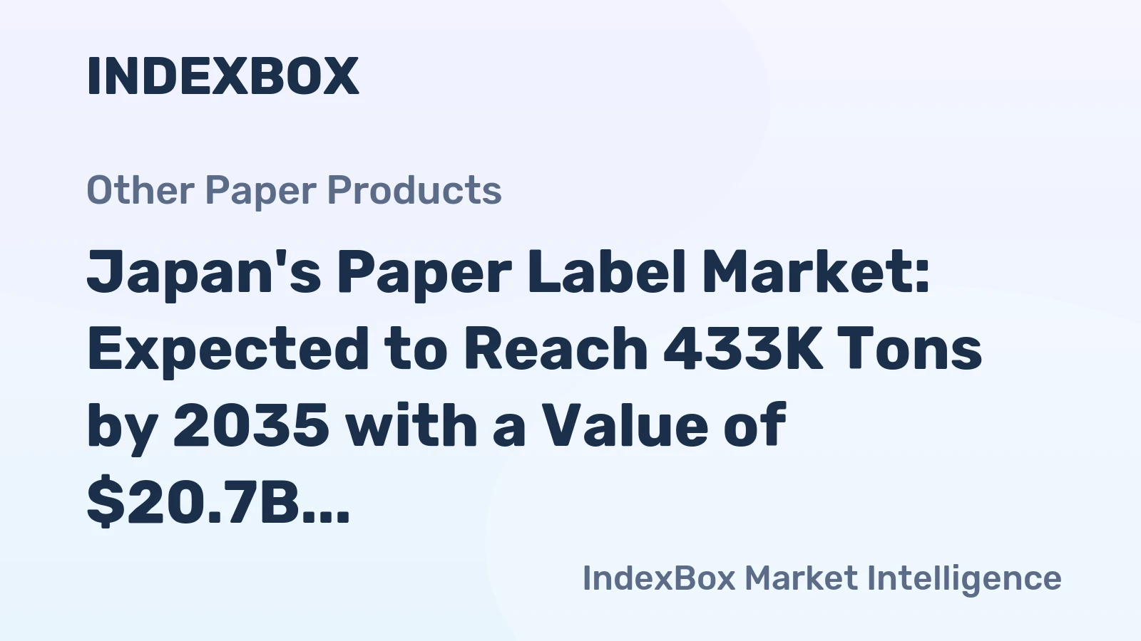 Japan's Paper Label Market: Expected to Reach 433K Tons by 2035 with a Value of $20.7B