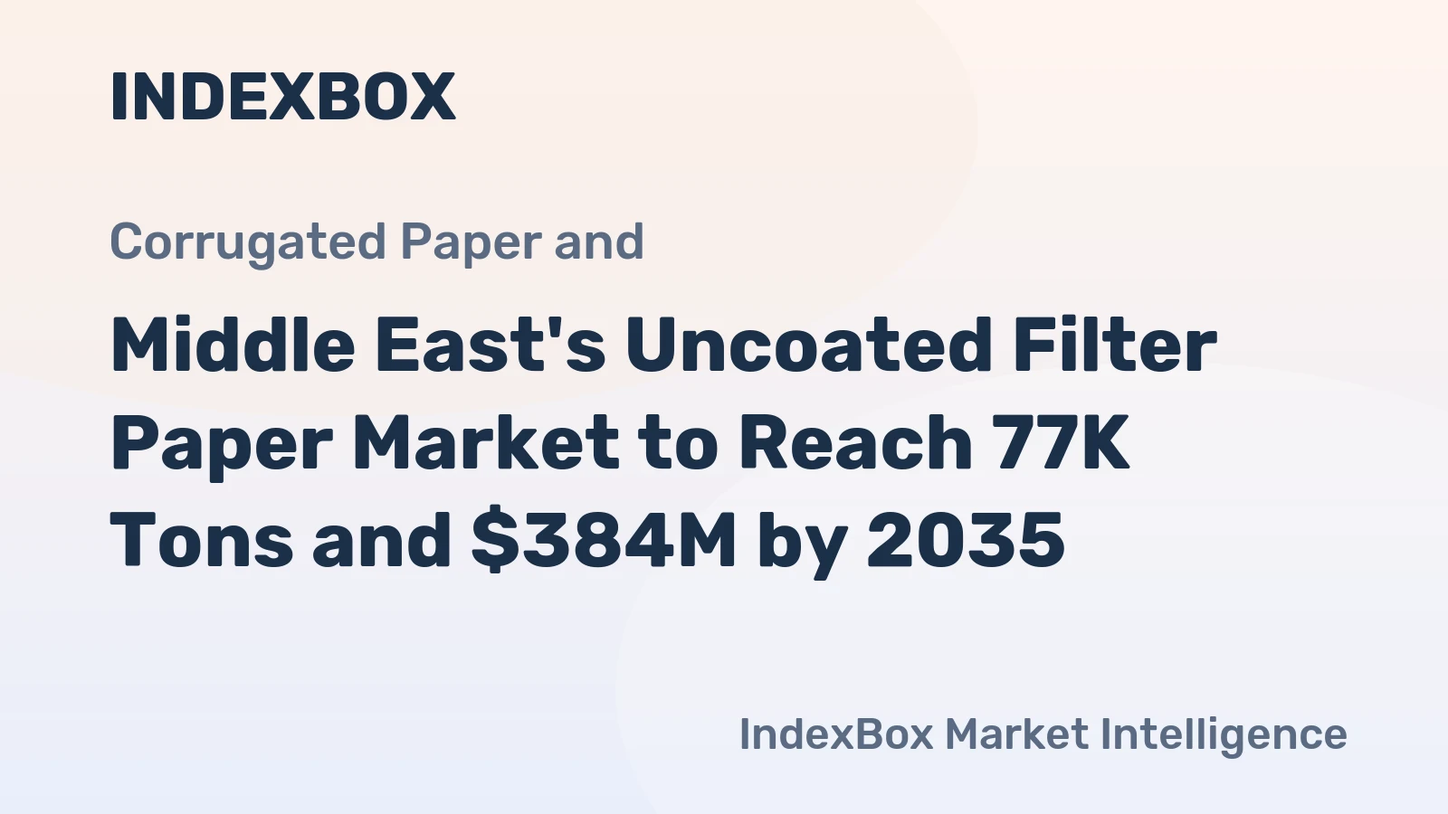 Middle East's Uncoated Filter Paper Market to Reach 77K Tons and $384M by 2035