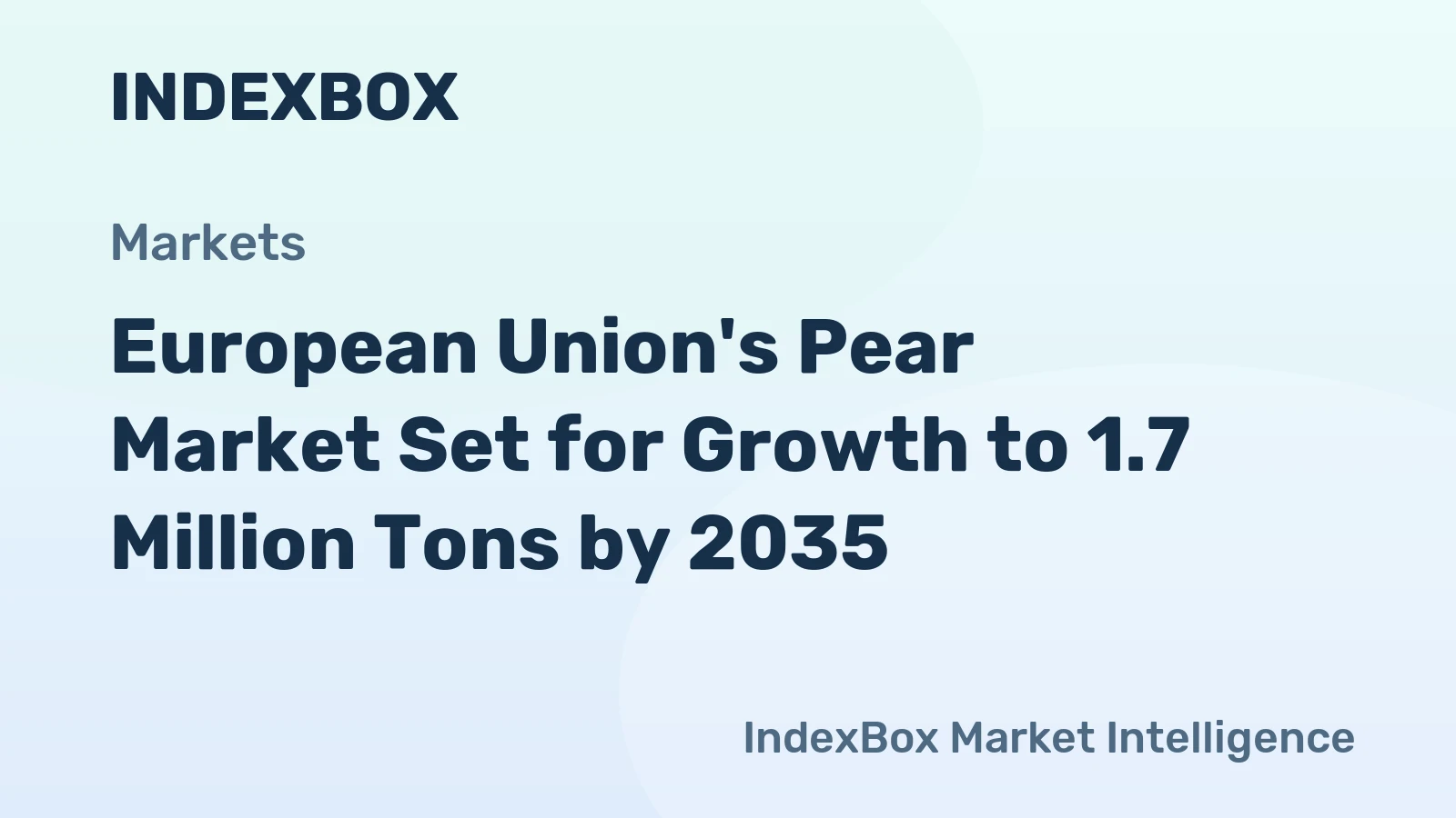European Union's Pear Market Set for Growth to 1.7 Million Tons by 2035