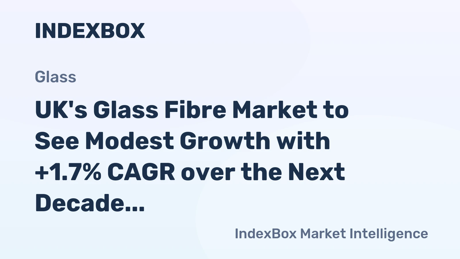 UK's Glass Fibre Market to See Modest Growth with +1.7% CAGR over the Next Decade