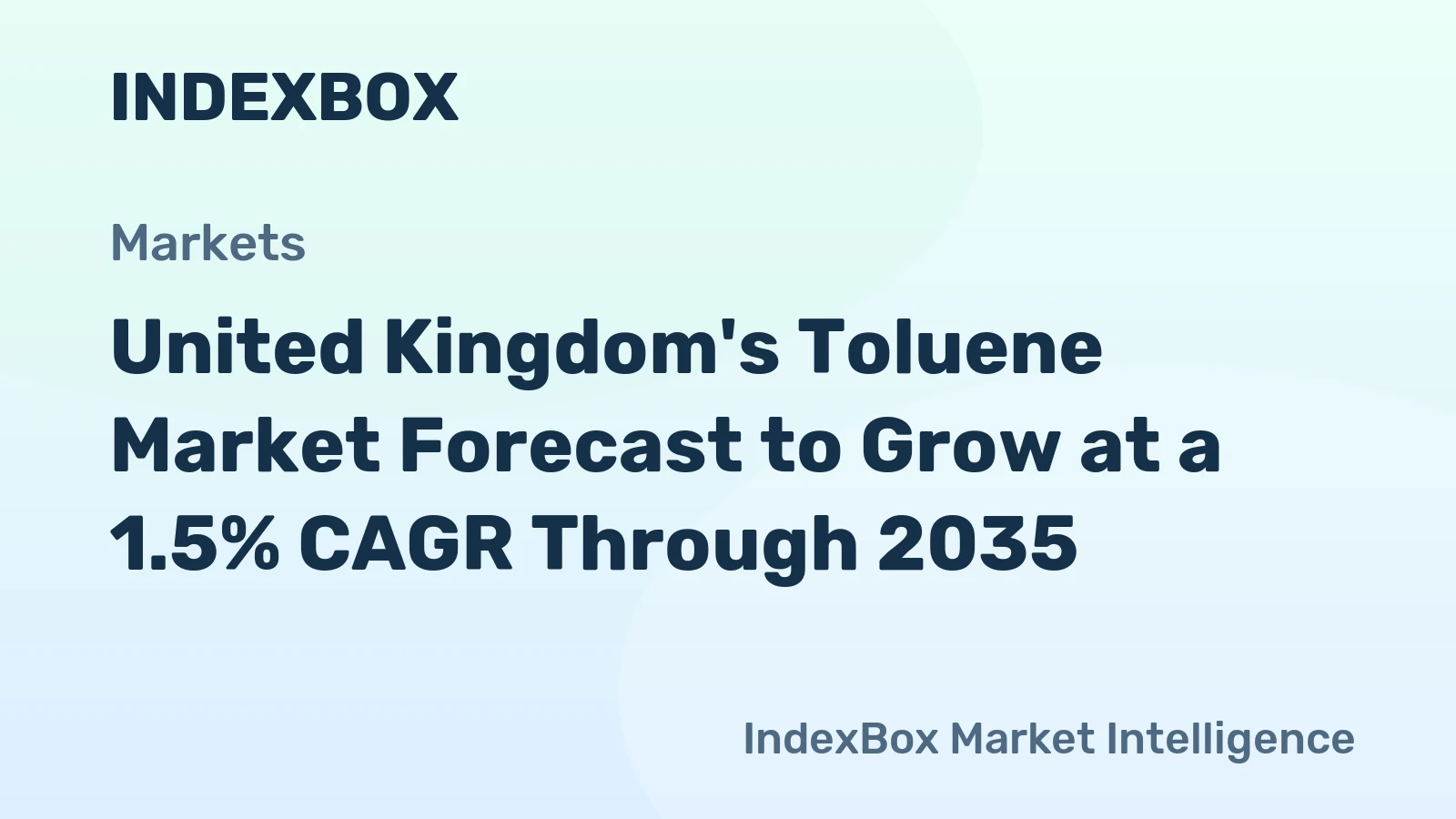 United Kingdom's Toluene Market Forecast to Grow at a 1.5% CAGR Through 2035
