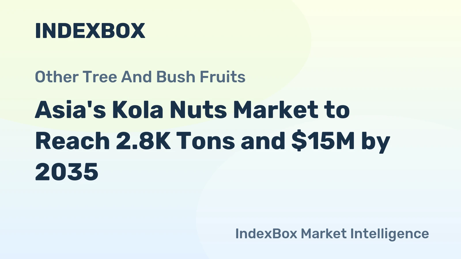 Asia's Kola Nuts Market to Reach 2.8K Tons and $15M by 2035