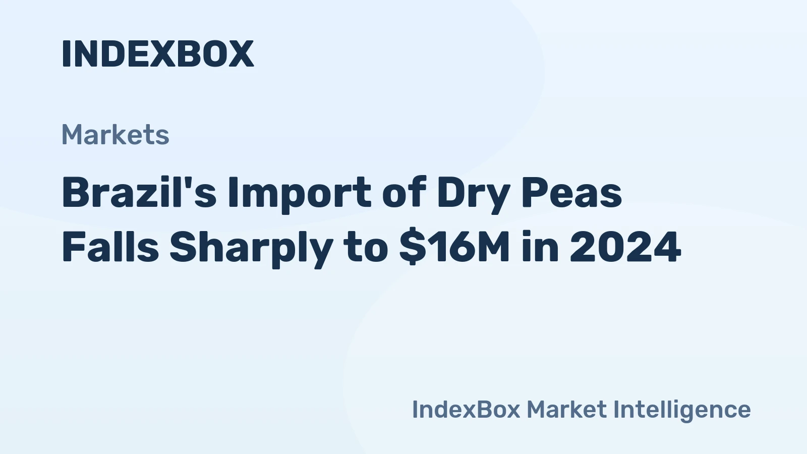 Brazil's Import of Dry Peas Falls Sharply to $16M in 2024