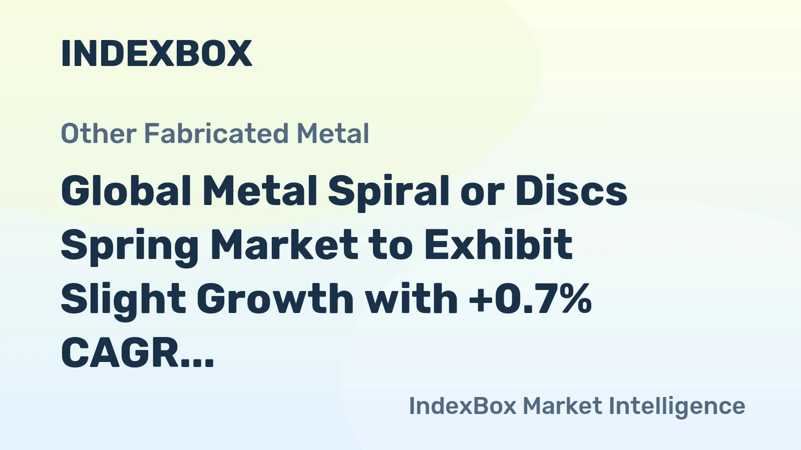 Global Metal Spiral or Discs Spring Market to Exhibit Slight Growth with +0.7% CAGR from 2024 to 2035