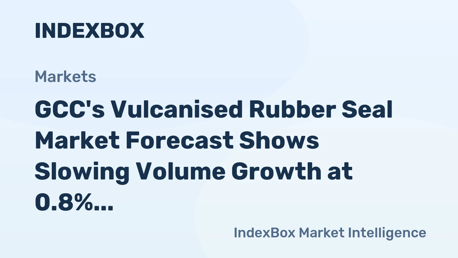GCC's Vulcanised Rubber Seal Market Forecast Shows Slowing Volume Growth at 0.8% CAGR Through 2035