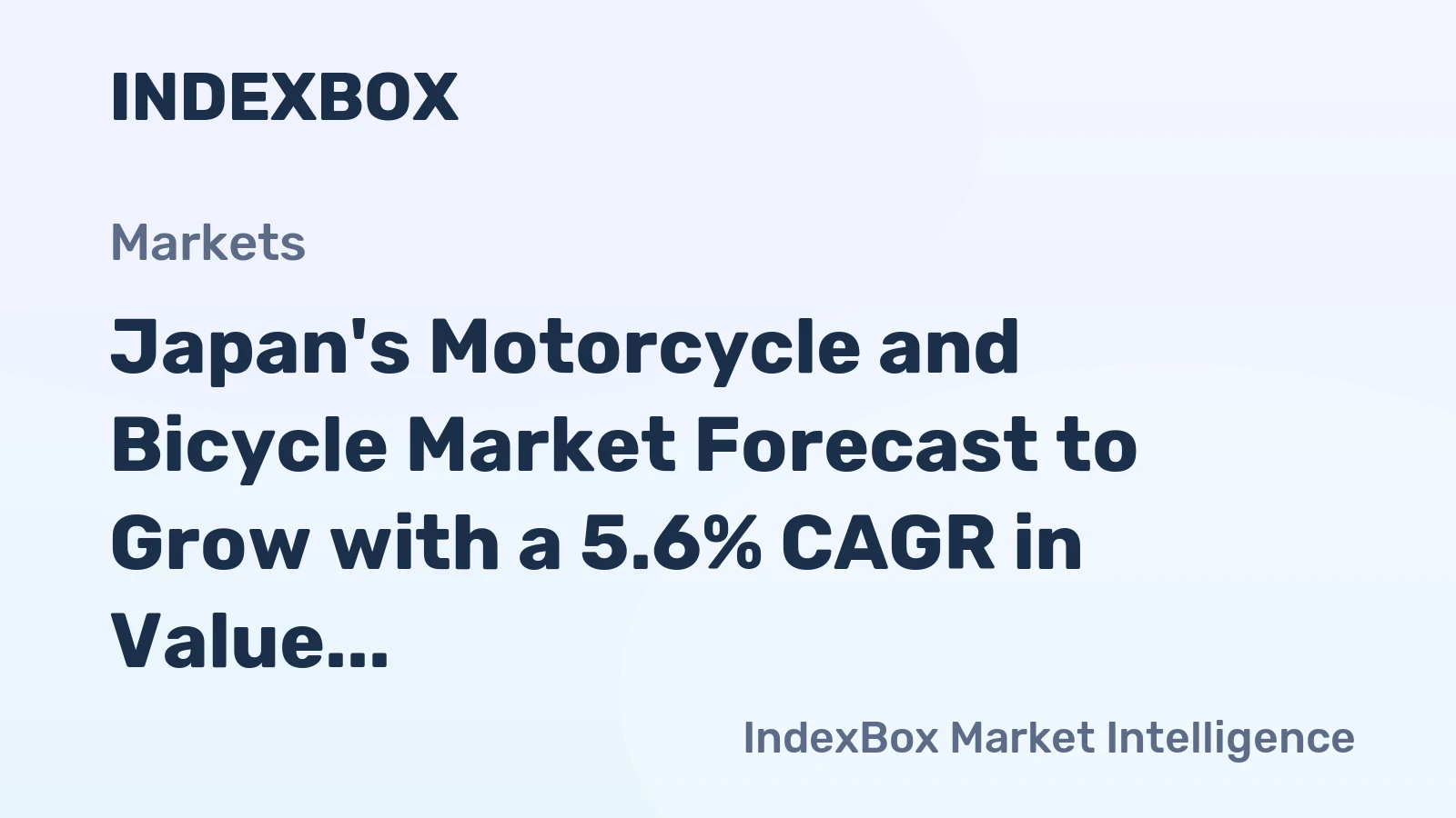 Japan's Motorcycle and Bicycle Market Forecast to Grow with a 5.6% CAGR in Value Through 2035
