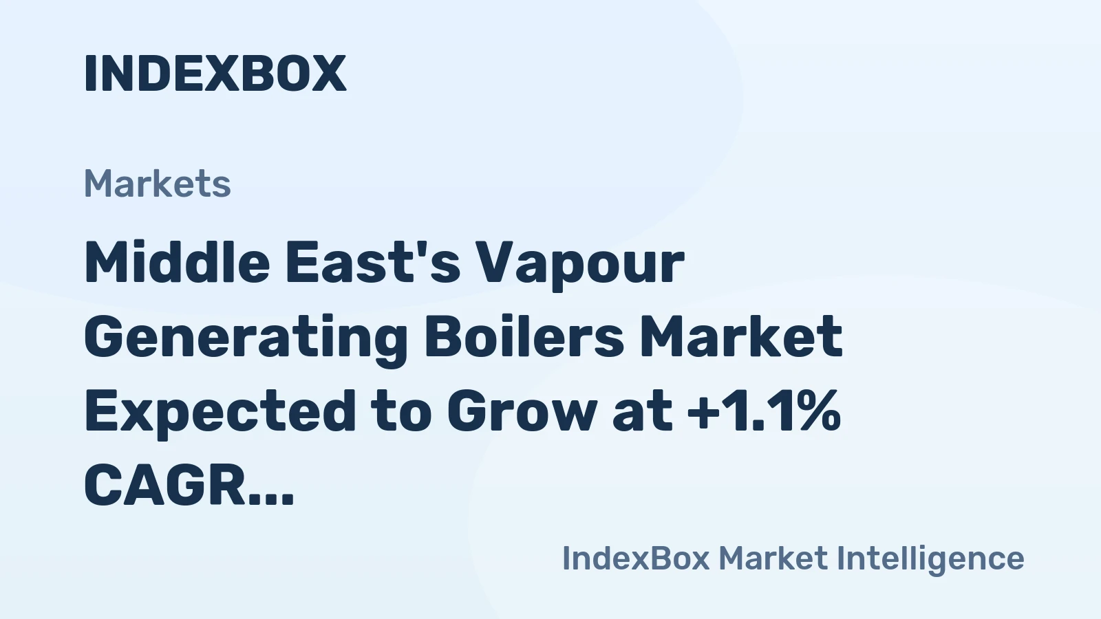 Middle East's Vapour Generating Boilers Market Expected to Grow at +1.1% CAGR Over Next Decade