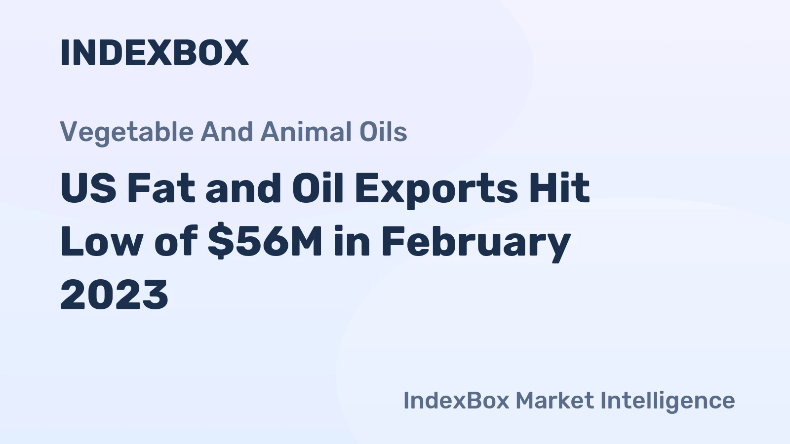 US Fat and Oil Exports Hit Low of $56M in February 2023