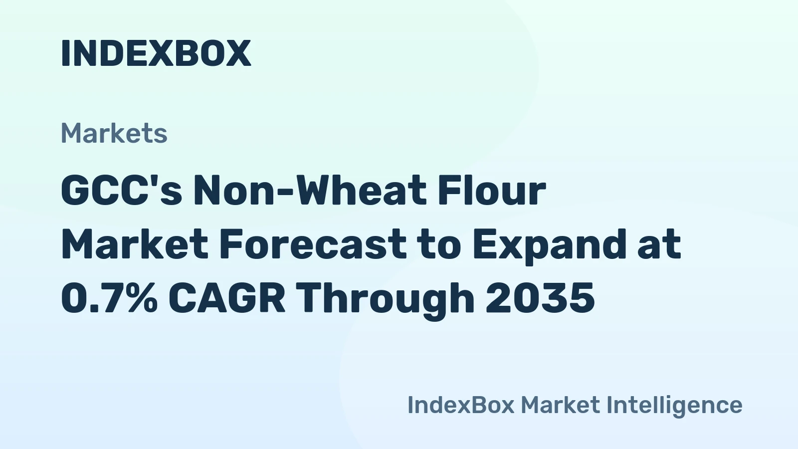 GCC's Non-Wheat Flour Market Forecast to Expand at 0.7% CAGR Through 2035