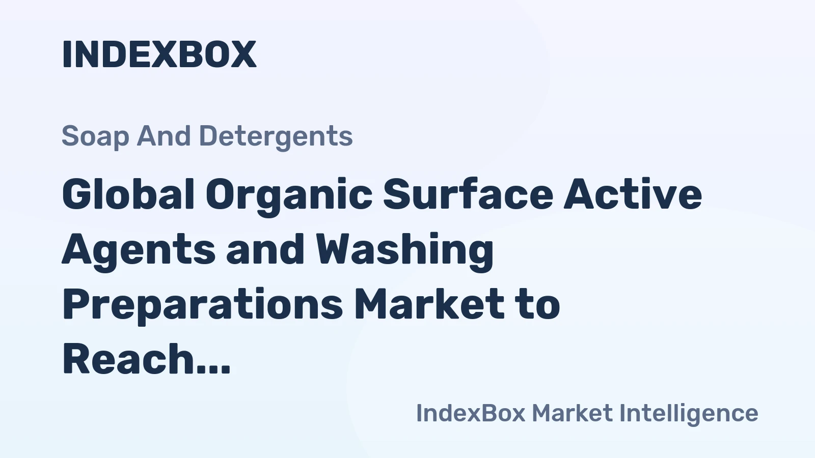 Global Organic Surface Active Agents and Washing Preparations Market to Reach $211.8 Billion by 2035 with a CAGR of +2.4%