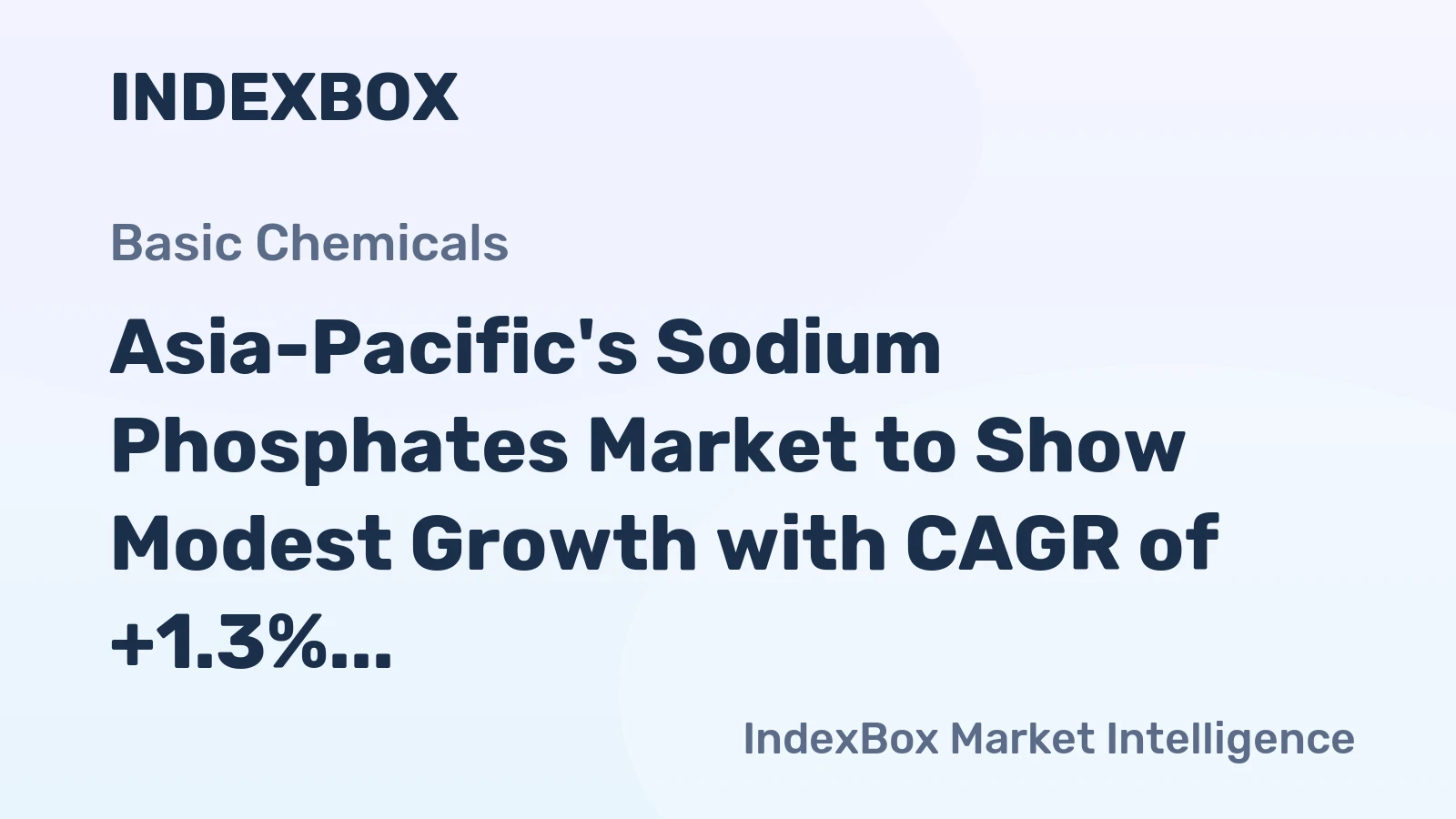Asia-Pacific's Sodium Phosphates Market to Show Modest Growth with CAGR of +1.3% between 2024-2035
