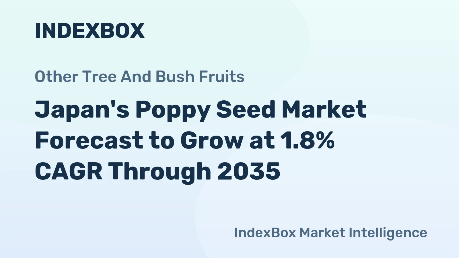 Japan's Poppy Seed Market Forecast to Grow at 1.8% CAGR Through 2035