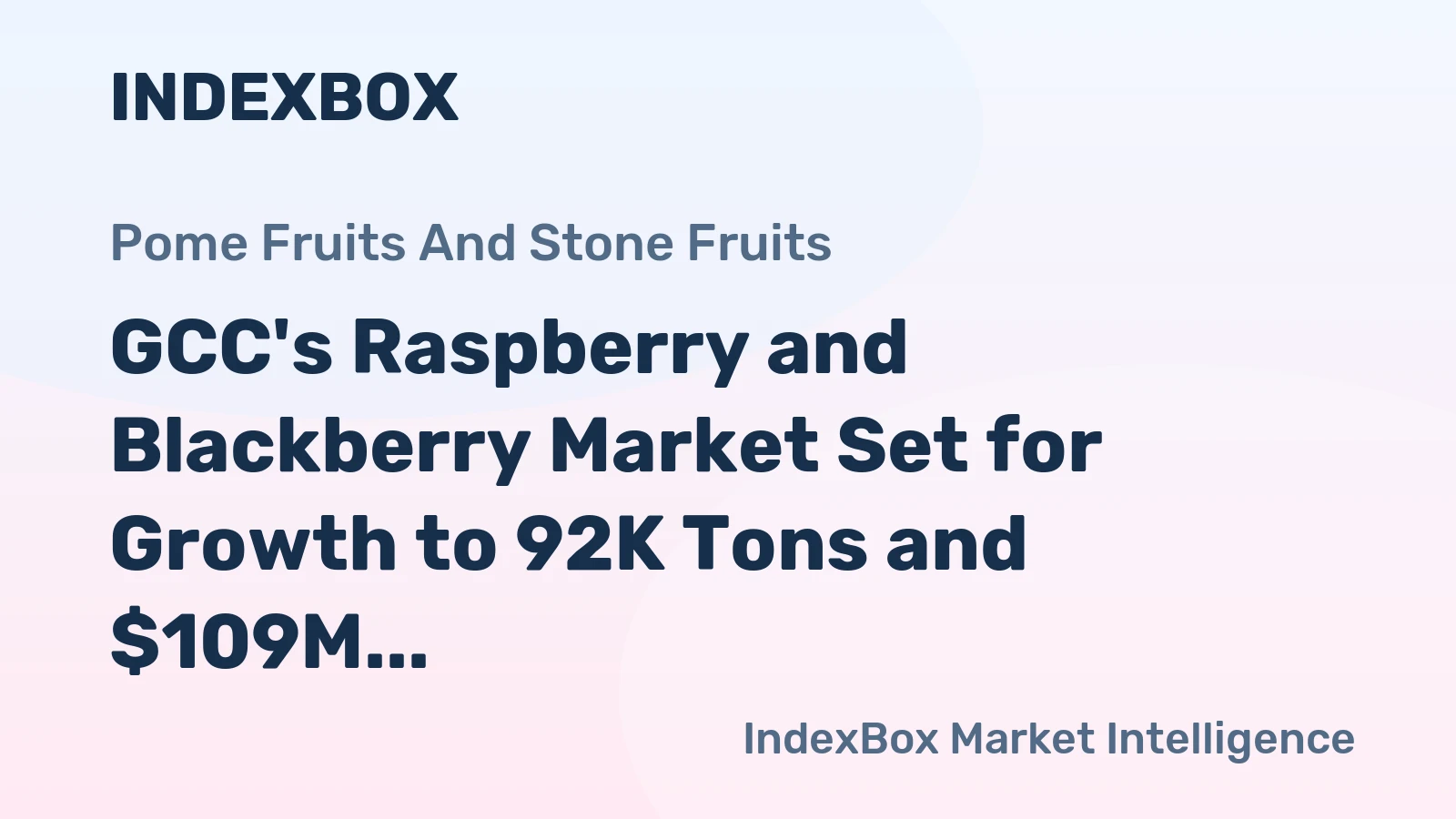 GCC's Raspberry and Blackberry Market Set for Growth to 92K Tons and $109M