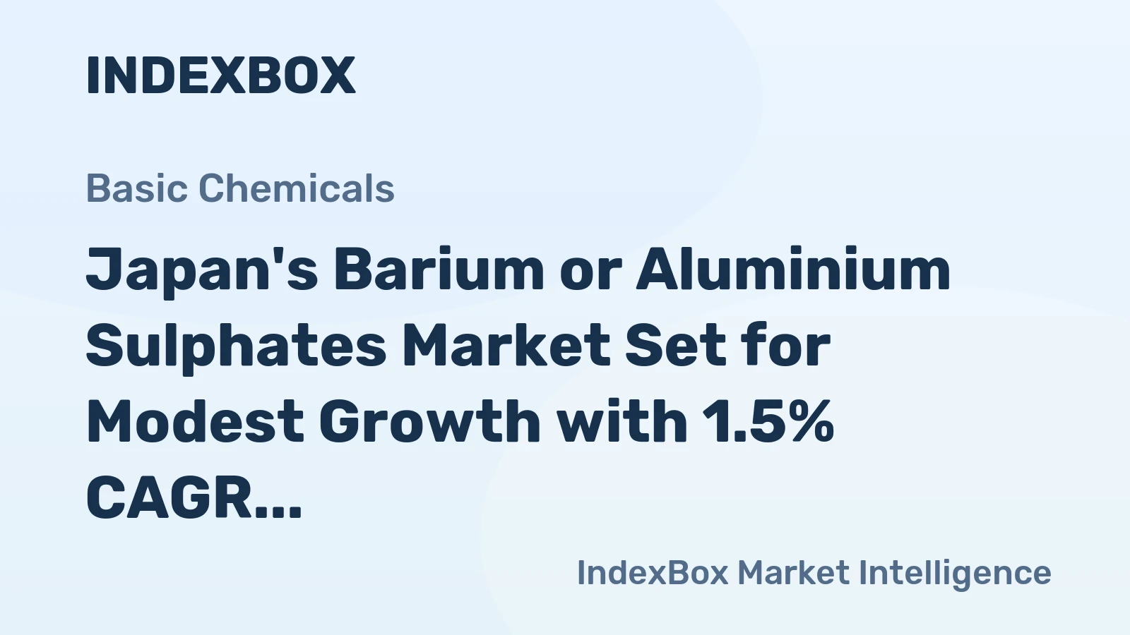 Japan's Barium or Aluminium Sulphates Market Set for Modest Growth with 1.5% CAGR in Value Through 2035