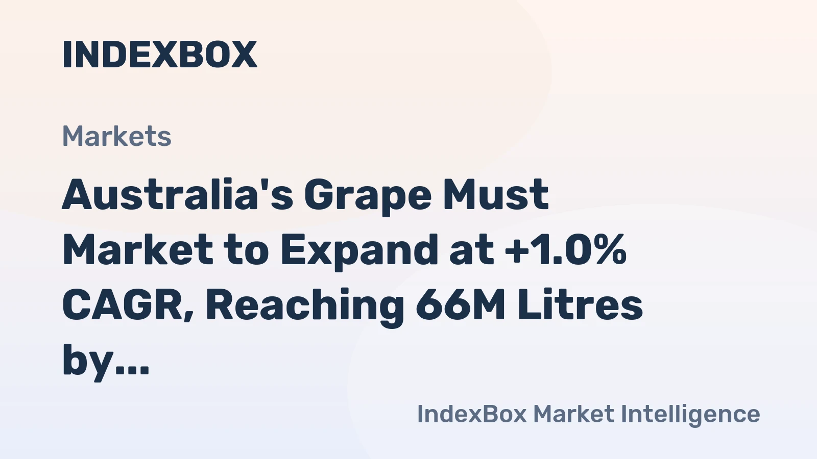 Australia's Grape Must Market to Expand at +1.0% CAGR, Reaching 66M Litres by 2035