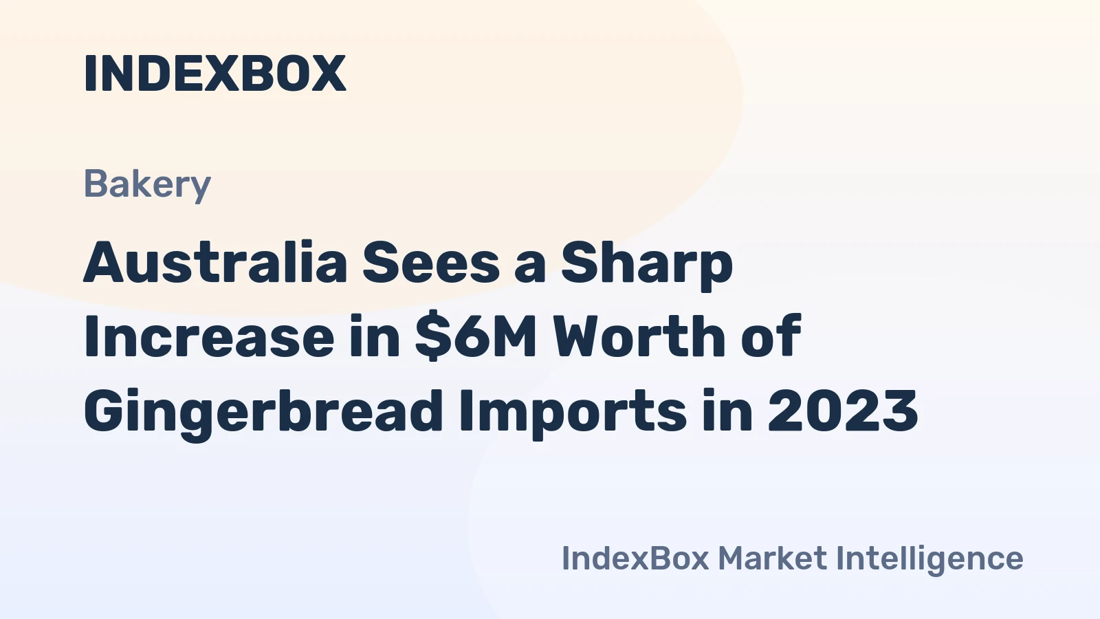 Australia Sees a Sharp Increase in $6M Worth of Gingerbread Imports in 2023
