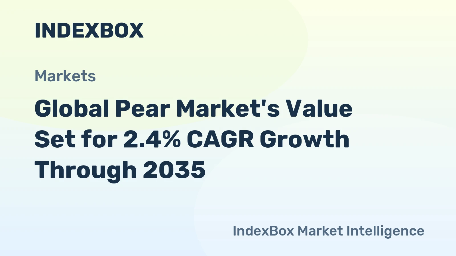 Global Pear Market's Value Set for 2.4% CAGR Growth Through 2035