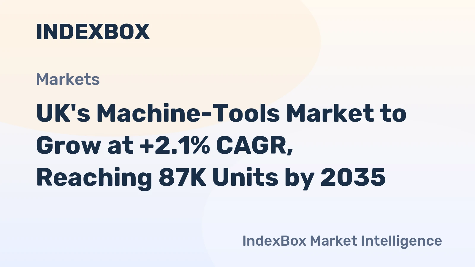 UK's Machine-Tools Market to Grow at +2.1% CAGR, Reaching 87K Units by 2035