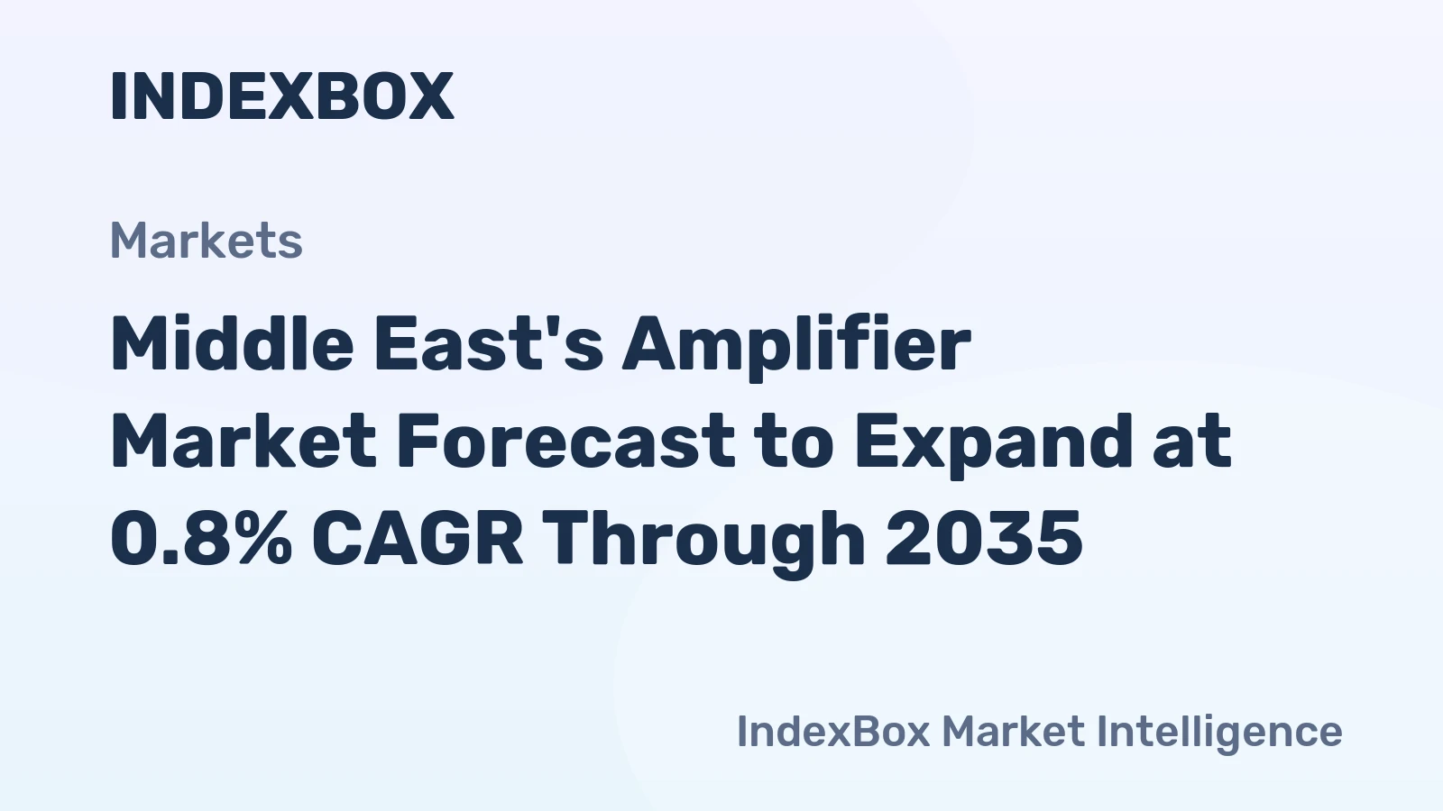 Middle East's Amplifier Market Forecast to Expand at 0.8% CAGR Through 2035