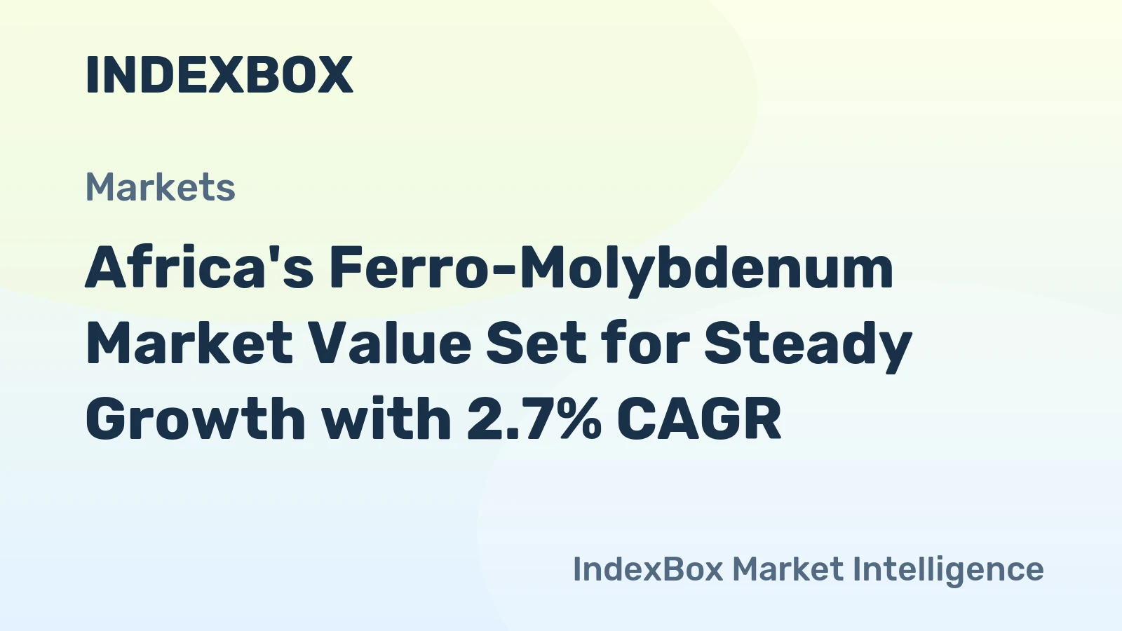 Africa's Ferro-Molybdenum Market Value Set for Steady Growth with 2.7% CAGR