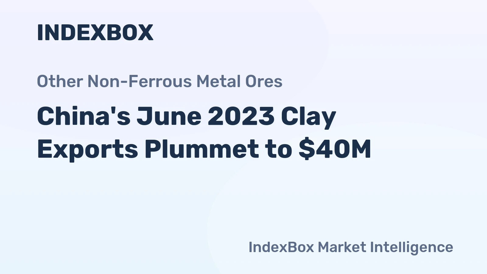 China's June 2023 Clay Exports Plummet to $40M
