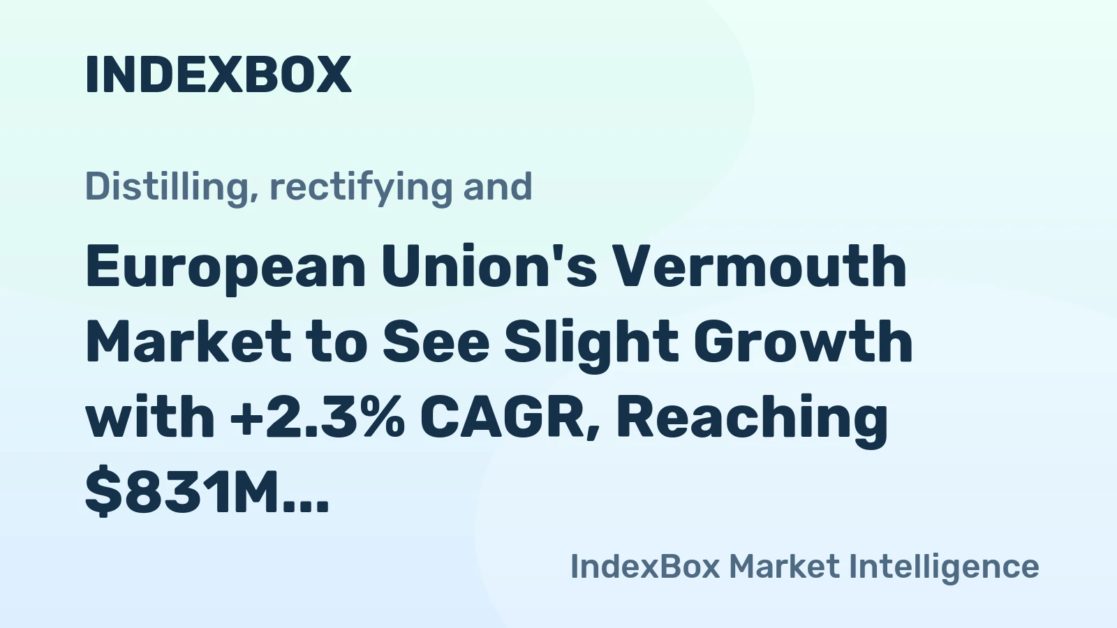 European Union's Vermouth Market to See Slight Growth with +2.3% CAGR, Reaching $831M by 2035