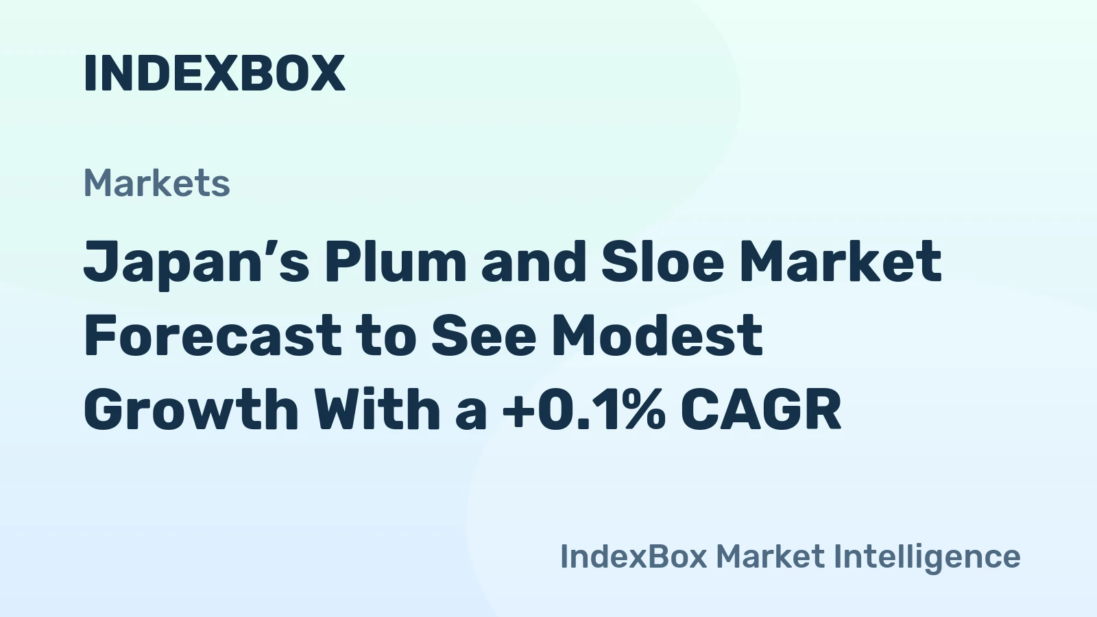 Japan’s Plum and Sloe Market Forecast to See Modest Growth With a +0.1% CAGR