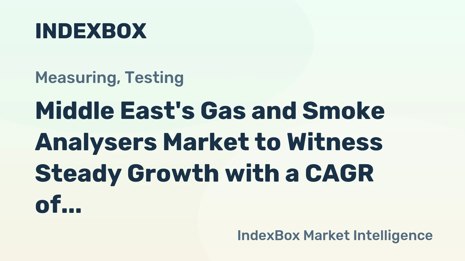 Middle East's Gas and Smoke Analysers Market to Witness Steady Growth with a CAGR of +2.9% from 2024 to 2035