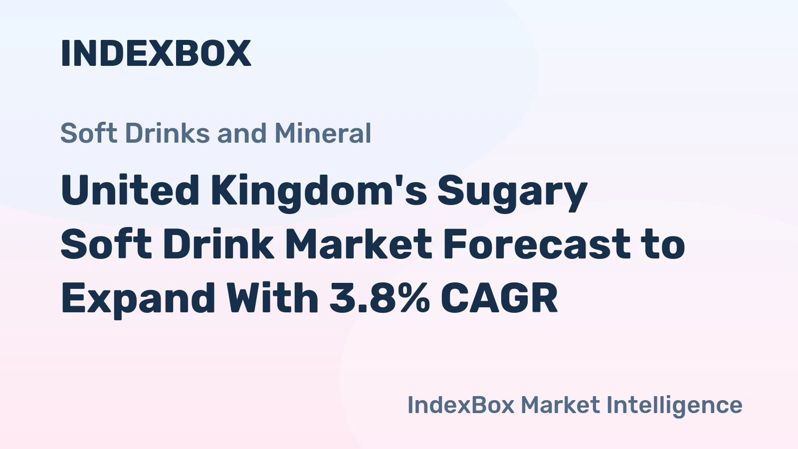 United Kingdom's Sugary Soft Drink Market Forecast to Expand With 3.8% CAGR